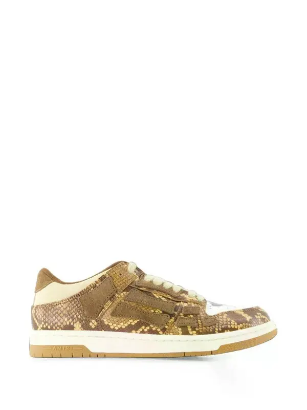 Amiri Printed Python Skel Top Low Sneakers