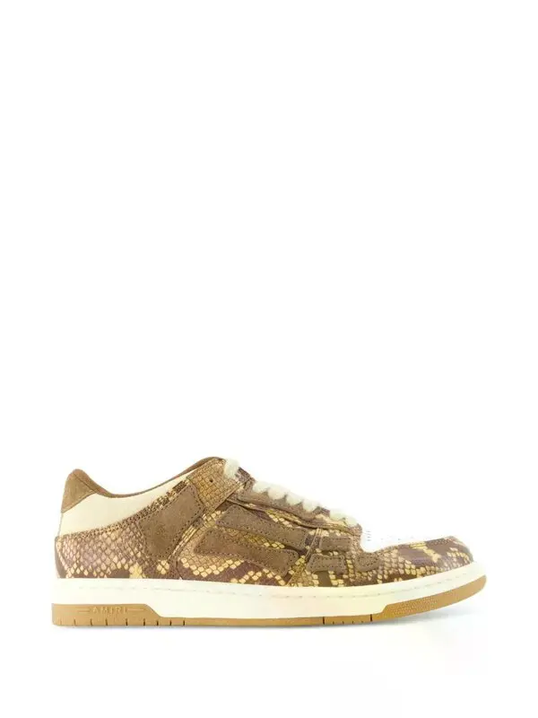 Amiri Printed Python Skel Top Low Sneakers - Brown