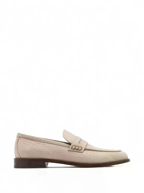 Manolo Blahnik Perry Crocodile-effect Loafers
