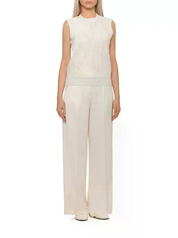 Peserico Aurea Sequin-embellished Top - White