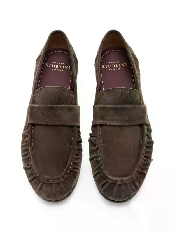 STURLINI FIRENZE New Brenta Ruched Suede Loafers