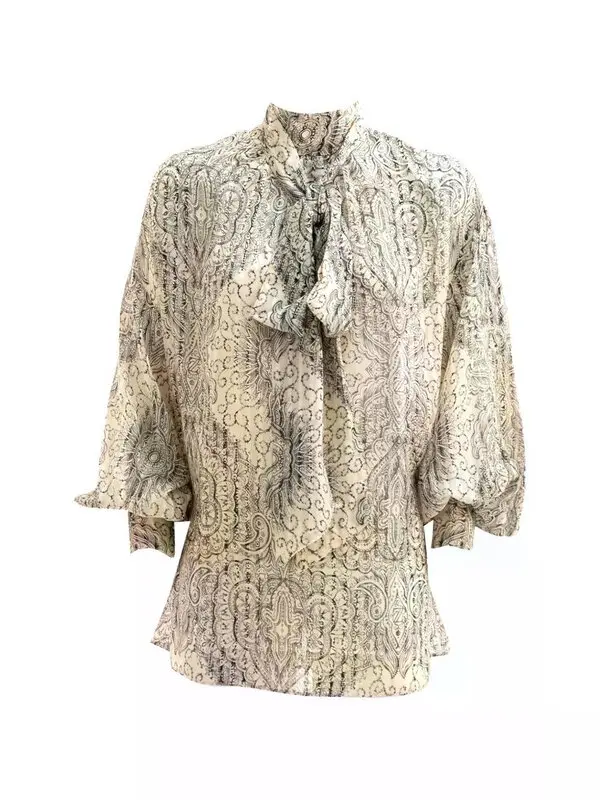 Zimmermann Pussy-bow Paisley-print Blouse