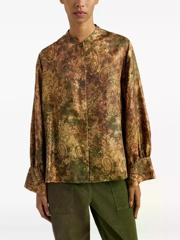 Momoni Lucy Paisley-print Silk Shirt