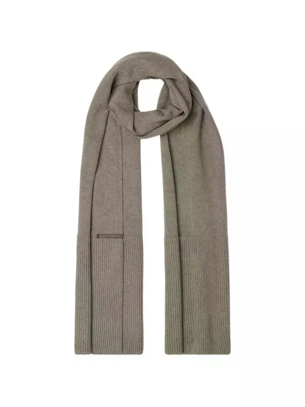 Fabiana Filippi Ribbed-knit Panelled Scarf - Neutrals