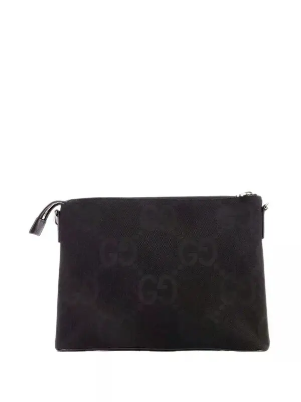 Gucci Zip Messenger Bag Jumbo Gg Canvas Crossbody Bag