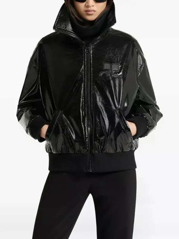 COURREGES Vinyl Logo-patch Jacket