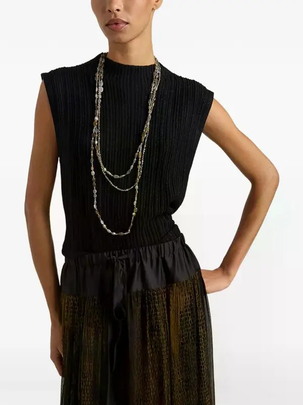 Momoni Geisa Ribbed-knit Vest