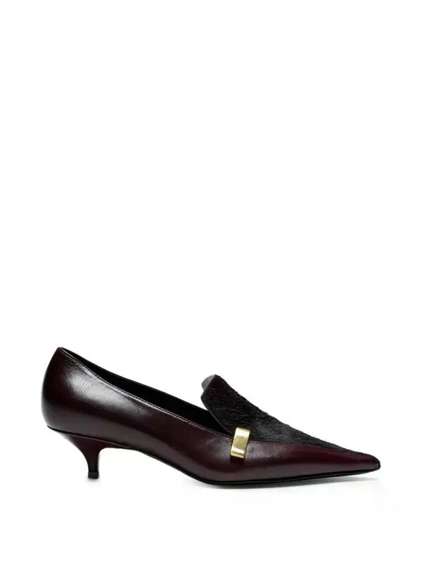 Proenza Schouler Slash Loafers In Haircalf Combo - Red