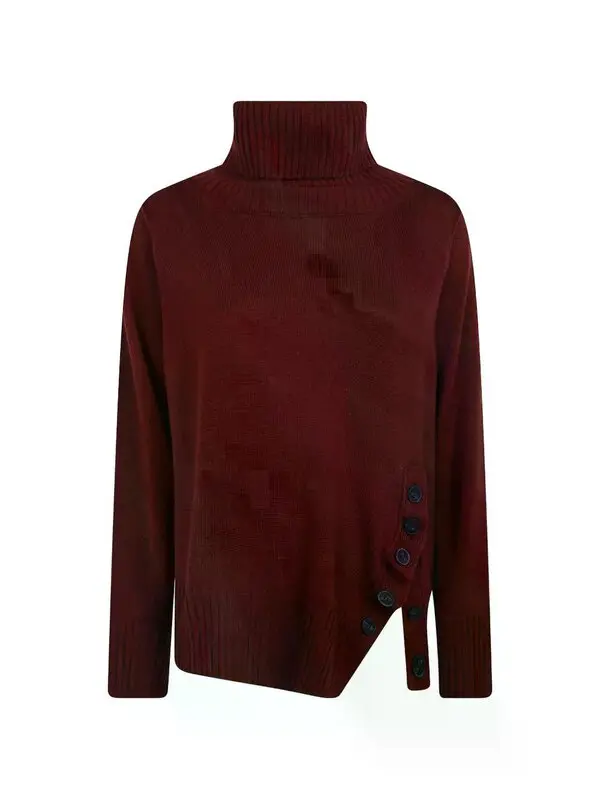 PIERANTONIOGASPARI Button-detail Roll-neck Sweater - Red