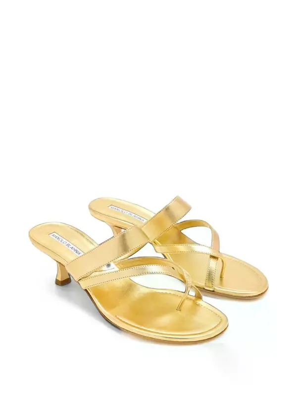 Manolo Blahnik Susa Strappy Leather Sandals