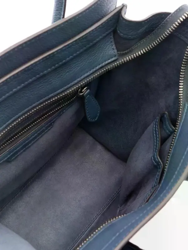 Celine 2000-2026 Micro Leather Luggage Tote Handbag
