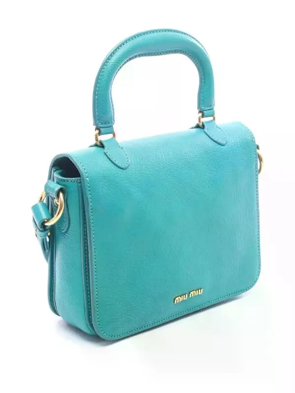 Miu Miu 2010-2026 Goatskin Madras Top Handle Satchel