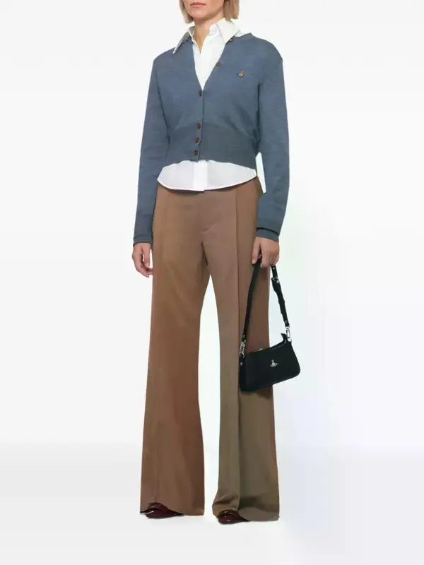 VIVIENNE WESTWOOD Pressed-crease Wide-leg Trousers - Brown