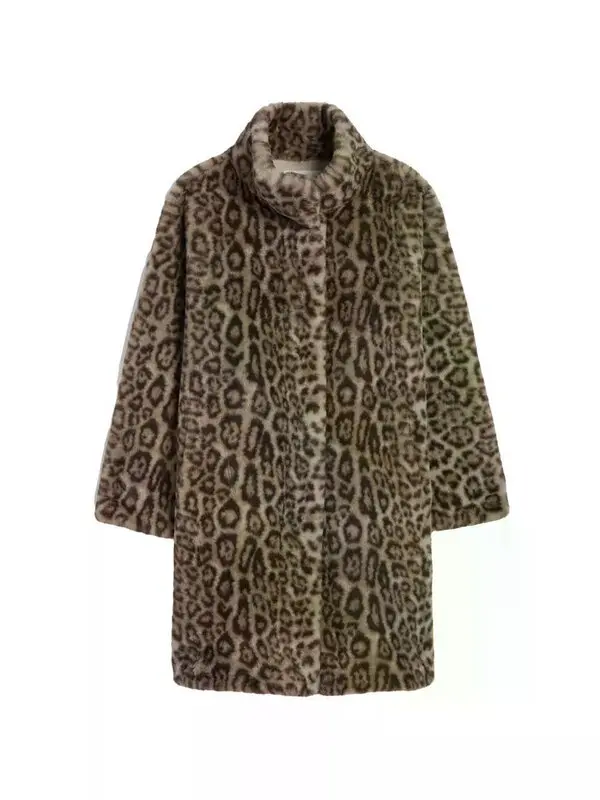Apparis Blair Leopard-print Faux-fur Coat - Neutrals