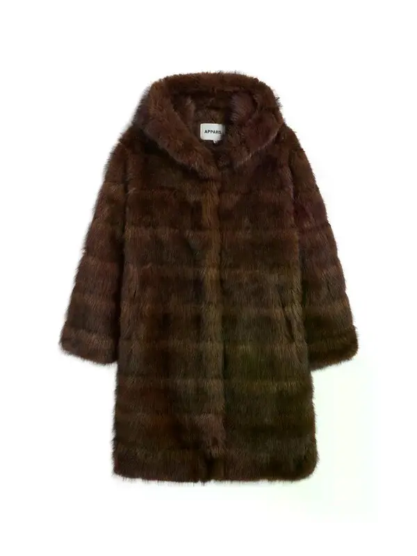 Apparis Marais Hooded Faux-fur Coat