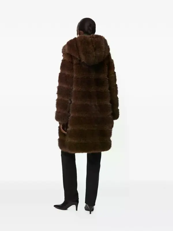 Apparis Marais Hooded Faux-fur Coat
