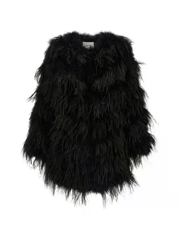 YVES SALOMON Feather-embellished Quilted Coat