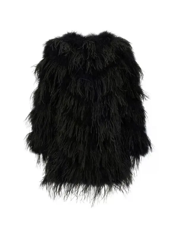 YVES SALOMON Feather-embellished Quilted Coat