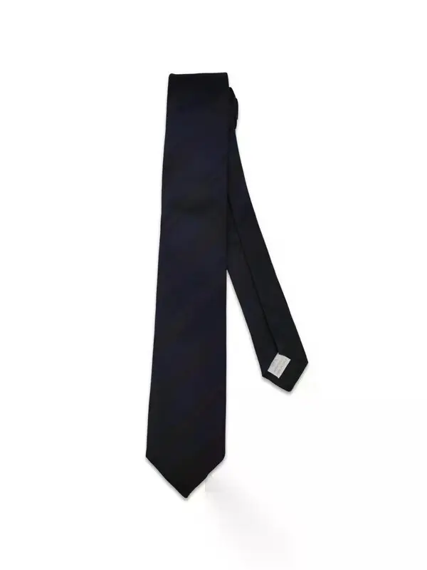 Tagliatore Diagonal-stripe Silk Tie - Blue