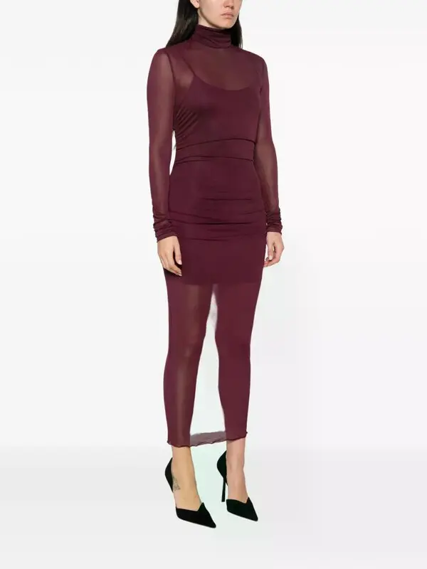 ANIYE BY Sheer-panelled Ruched Dress