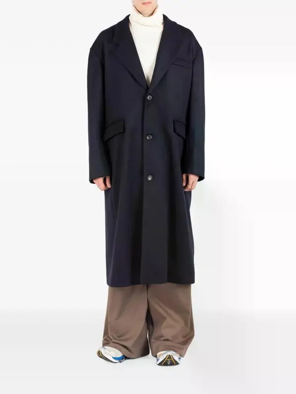 SOCIETE ANONYME Single-breasted Wool Coat