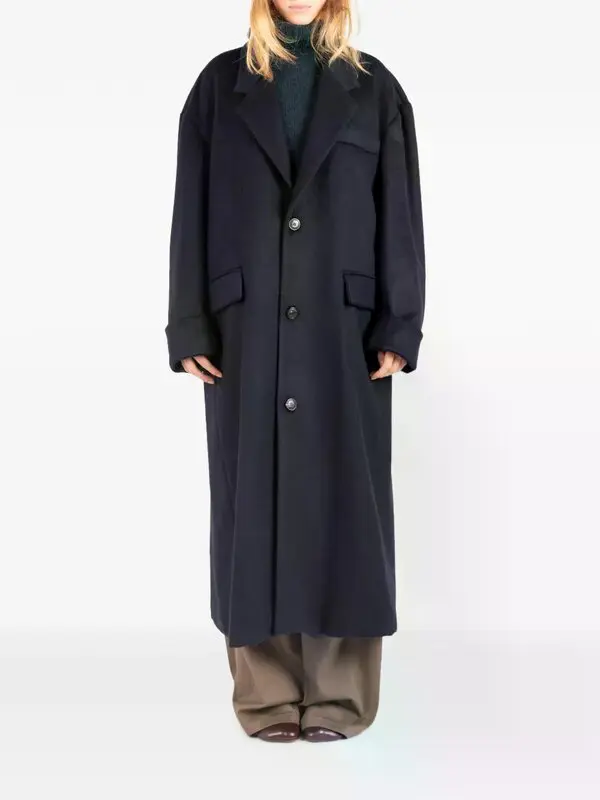 SOCIETE ANONYME Single-breasted Wool Coat
