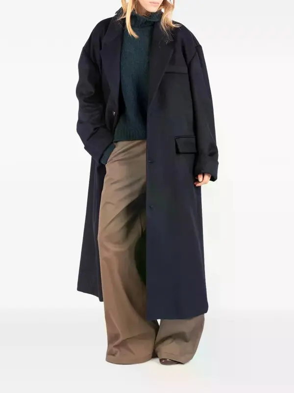SOCIETE ANONYME Single-breasted Wool Coat