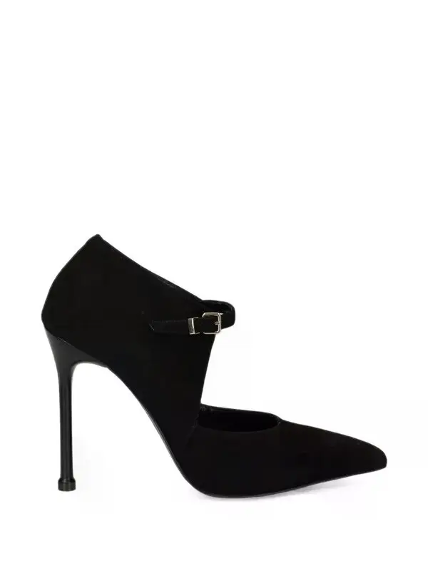 ALBANO Suede Pointed-toe Pumps - Black