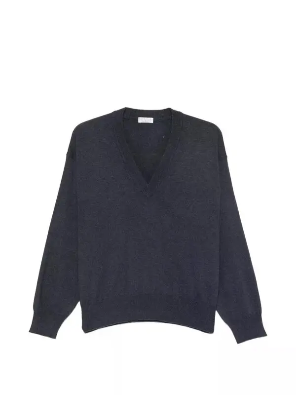 Brunello Cucinelli V-neck Long-sleeve Sweater