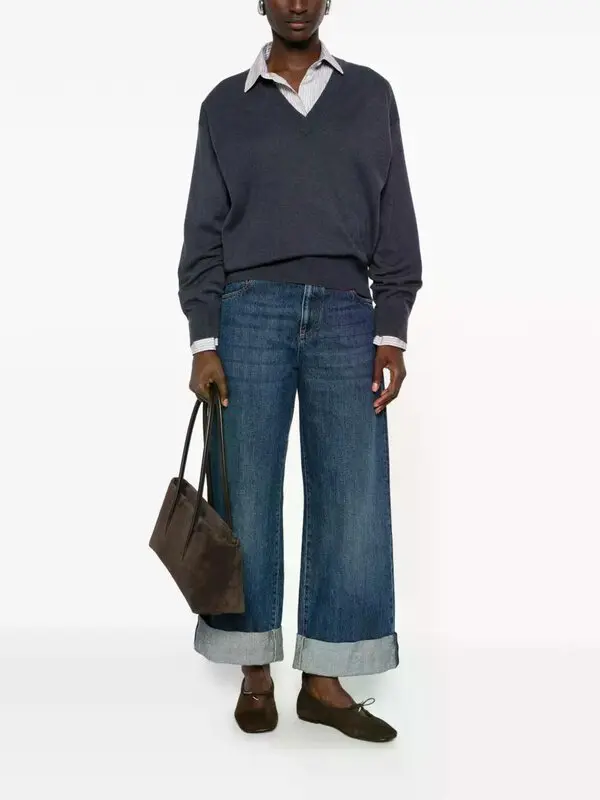 Brunello Cucinelli V-neck Long-sleeve Sweater