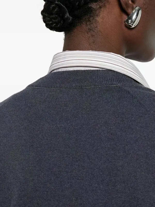 Brunello Cucinelli V-neck Long-sleeve Sweater