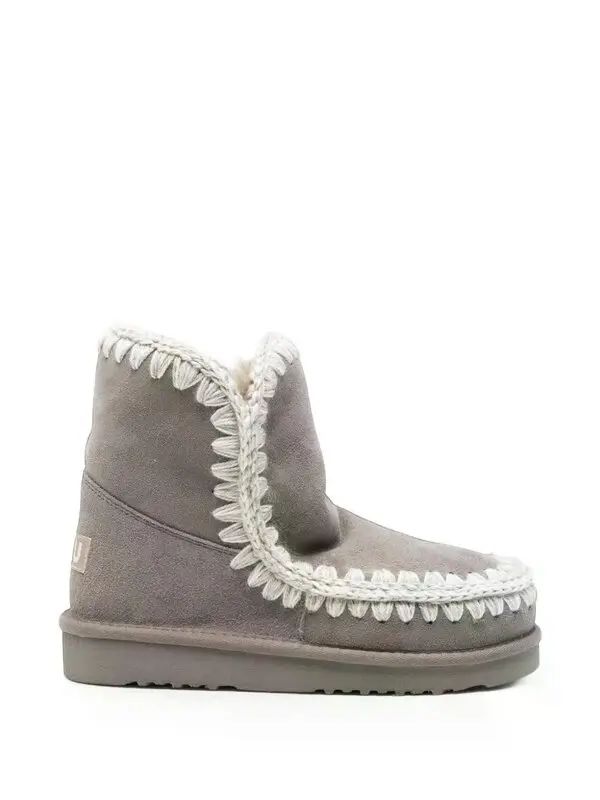 Mou Eskimo 18 Crochet-trim Sheepskin Boots