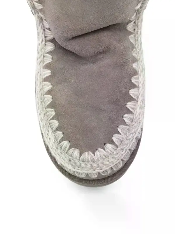 Mou Eskimo 18 Crochet-trim Sheepskin Boots