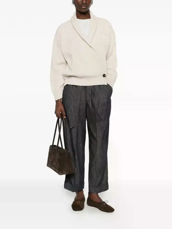 Brunello Cucinelli Long-sleeve Ribbed-knit Sweater