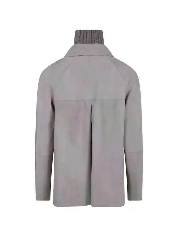 THE JACKIE LEATHERS Suede Layered Jacket