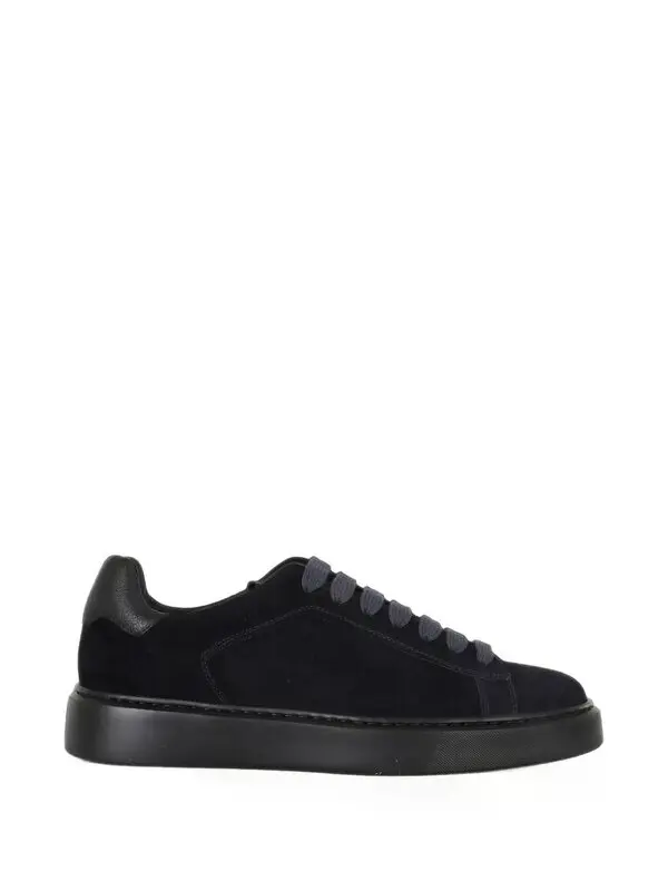 DOUCAL'S Suede Leather-trim Sneakers