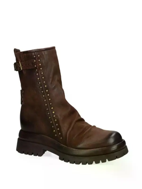 A.S.98 Stud-embellished Buckled Boots