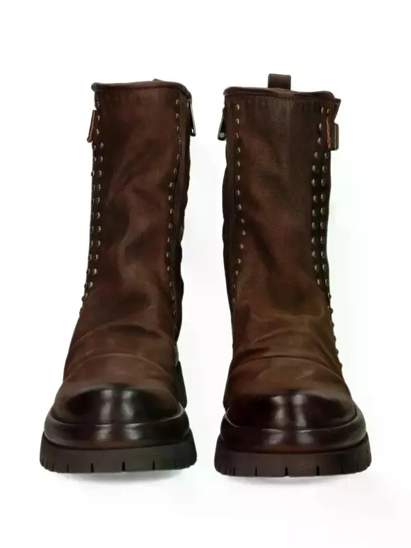 A.S.98 Stud-embellished Buckled Boots