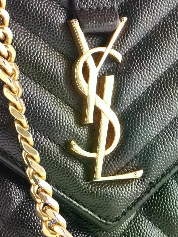 Saint Laurent Classic Monogram Envelope Satchel Mixed Matelasse Leather Medium Shoulder Bag