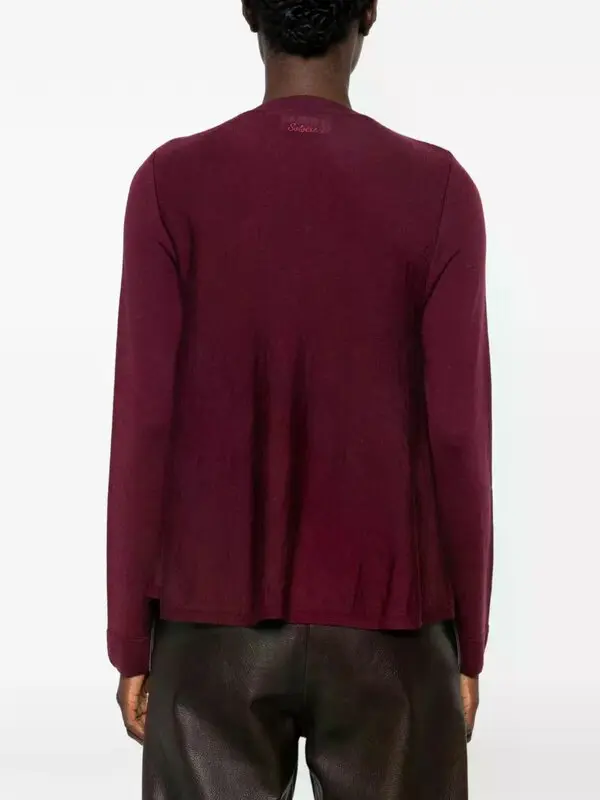 SOLOTRE Flared Sweater - Red