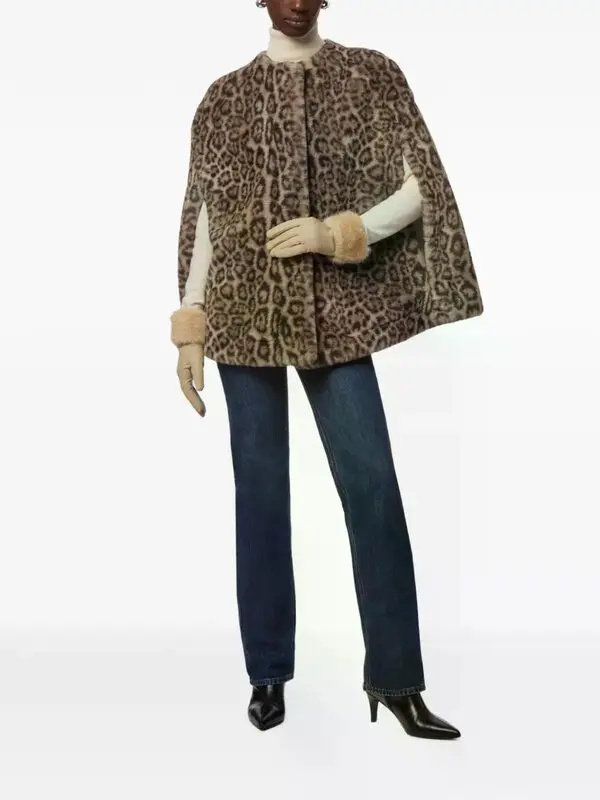 Apparis Sloane Leopard-print Cape