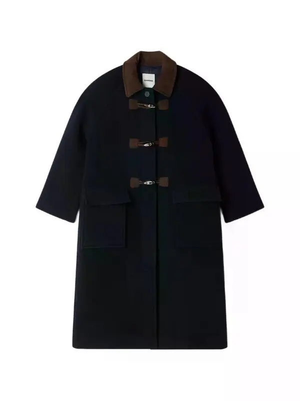 Sandro Toggle-fastening Shirt-collar Wool Coat
