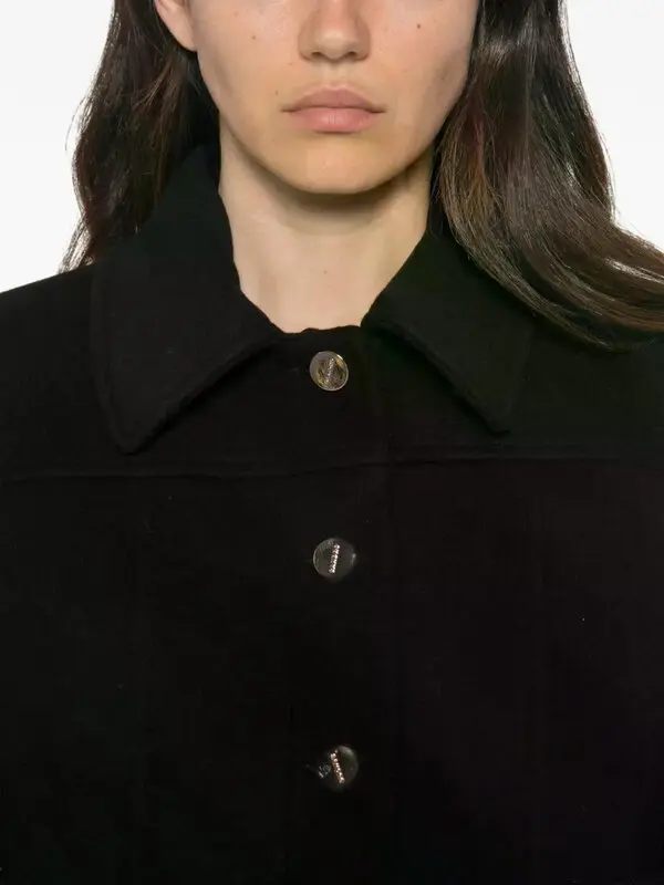 Sandro Shirt-collar Single-breasted Coat