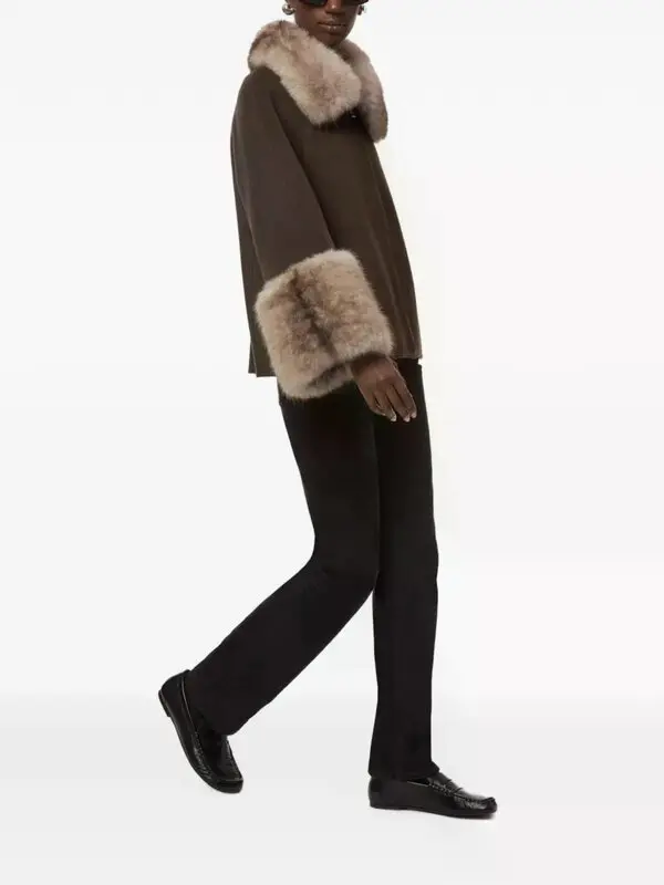 Apparis Judie Faux-fur-trim Single-breasted Coat