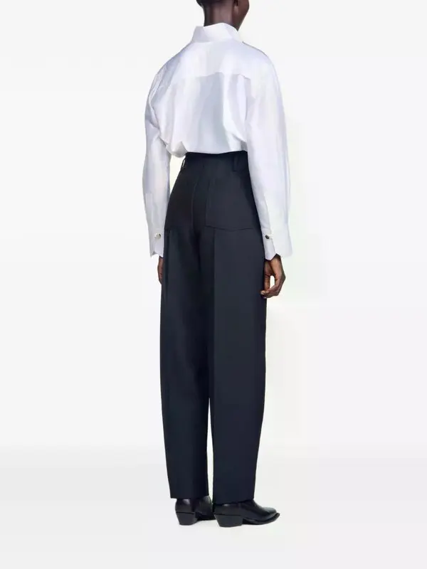Sandro High-waisted Pressed-crease Palazzo Pants