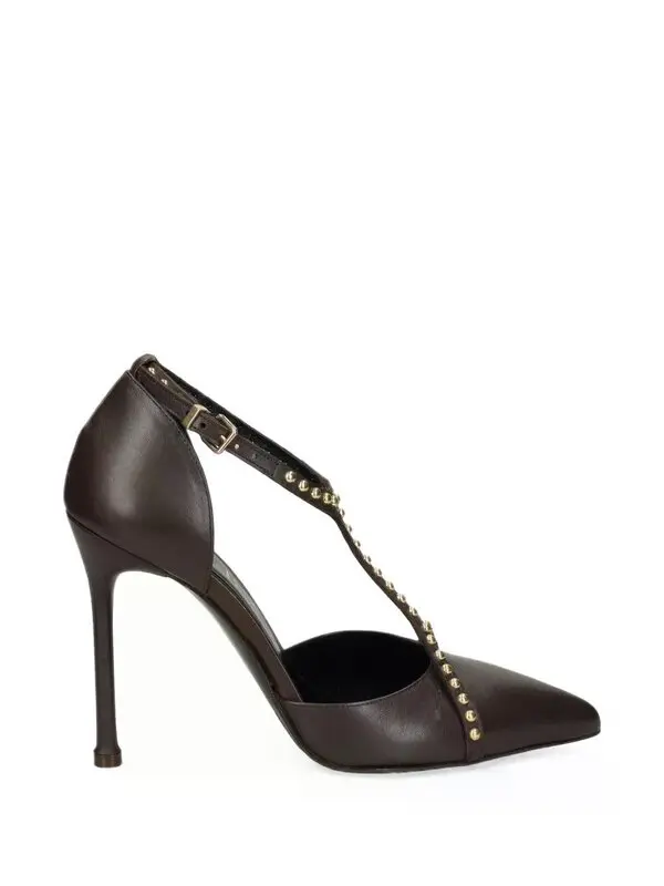 ALBANO Stud-embellished T-bar Pumps