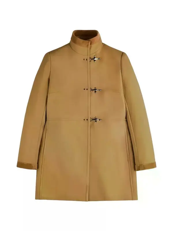 FAY Virginia Hook-fastening High-neck Coat - Brown