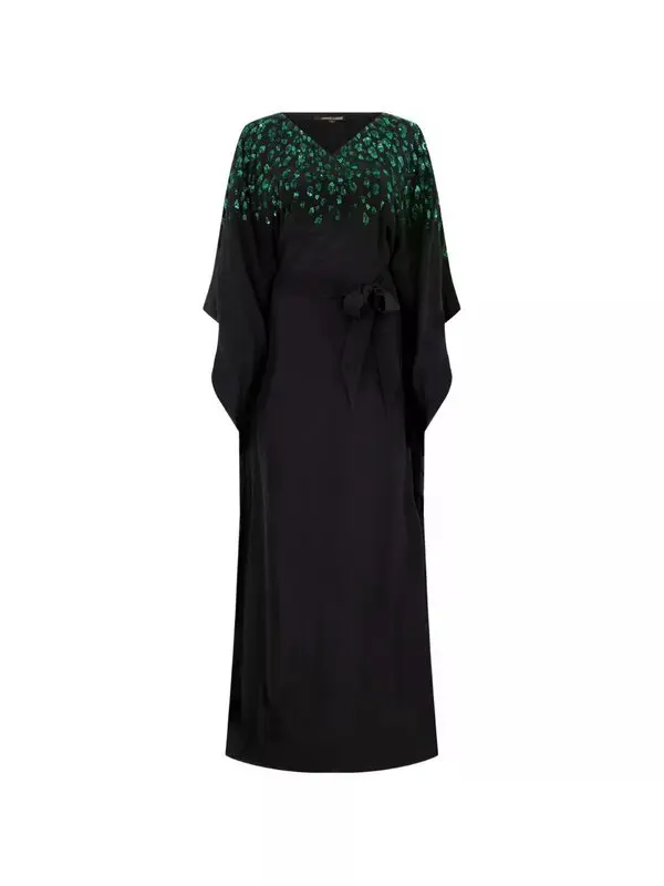 Roberto Cavalli Sequin-embellished Belted Maxi Dress