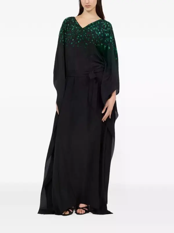 Roberto Cavalli Sequin-embellished Belted Maxi Dress