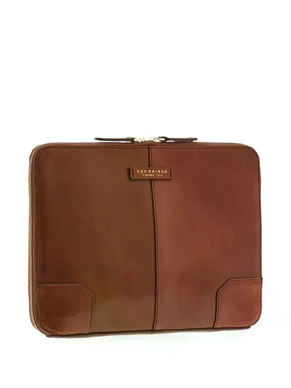 THE BRIDGE Vespucci Logo-plaque Leather Document Holder - Brown